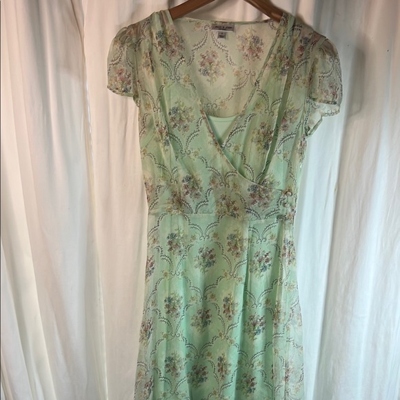 Paul & Joe | Dresses | Target X Paul Joe Silk Floral Green Dress | Poshmark
